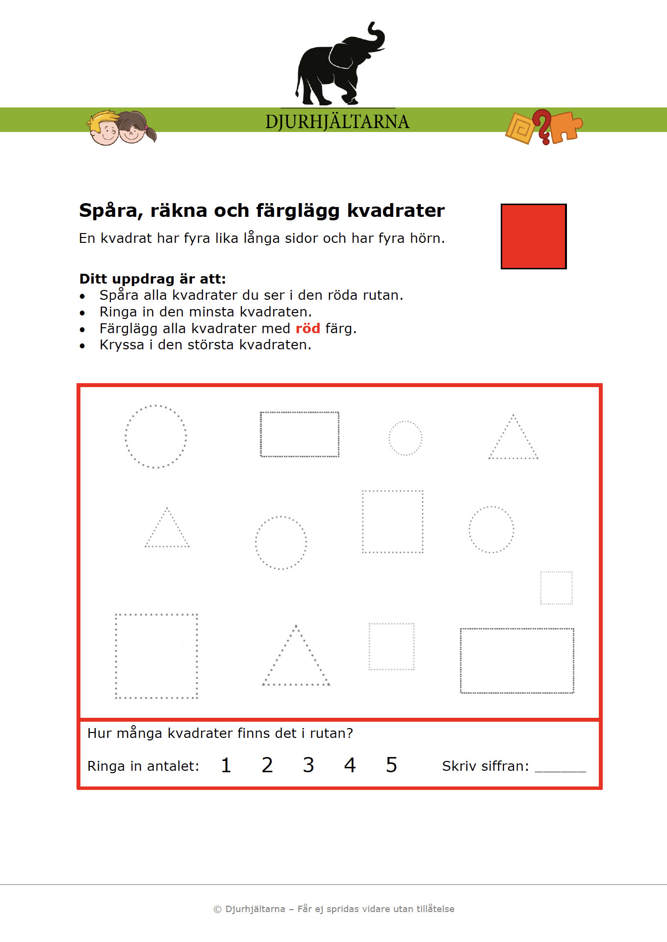 DOLD - Geometri med Djurhjältarna - Djurhjältarna