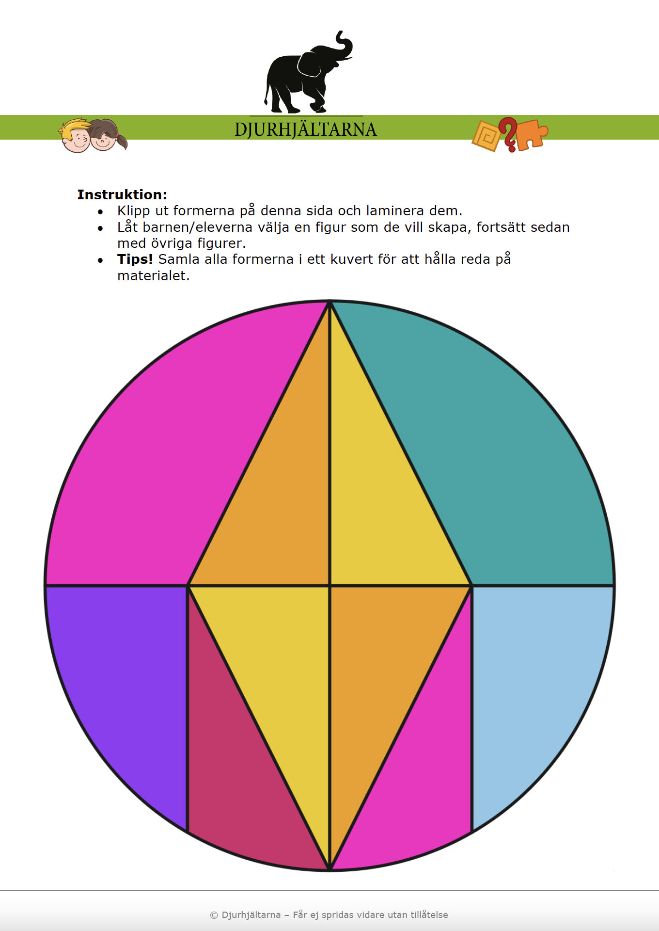 DOLD - Problemlösning med former - magiska cirkeln - figurer ...