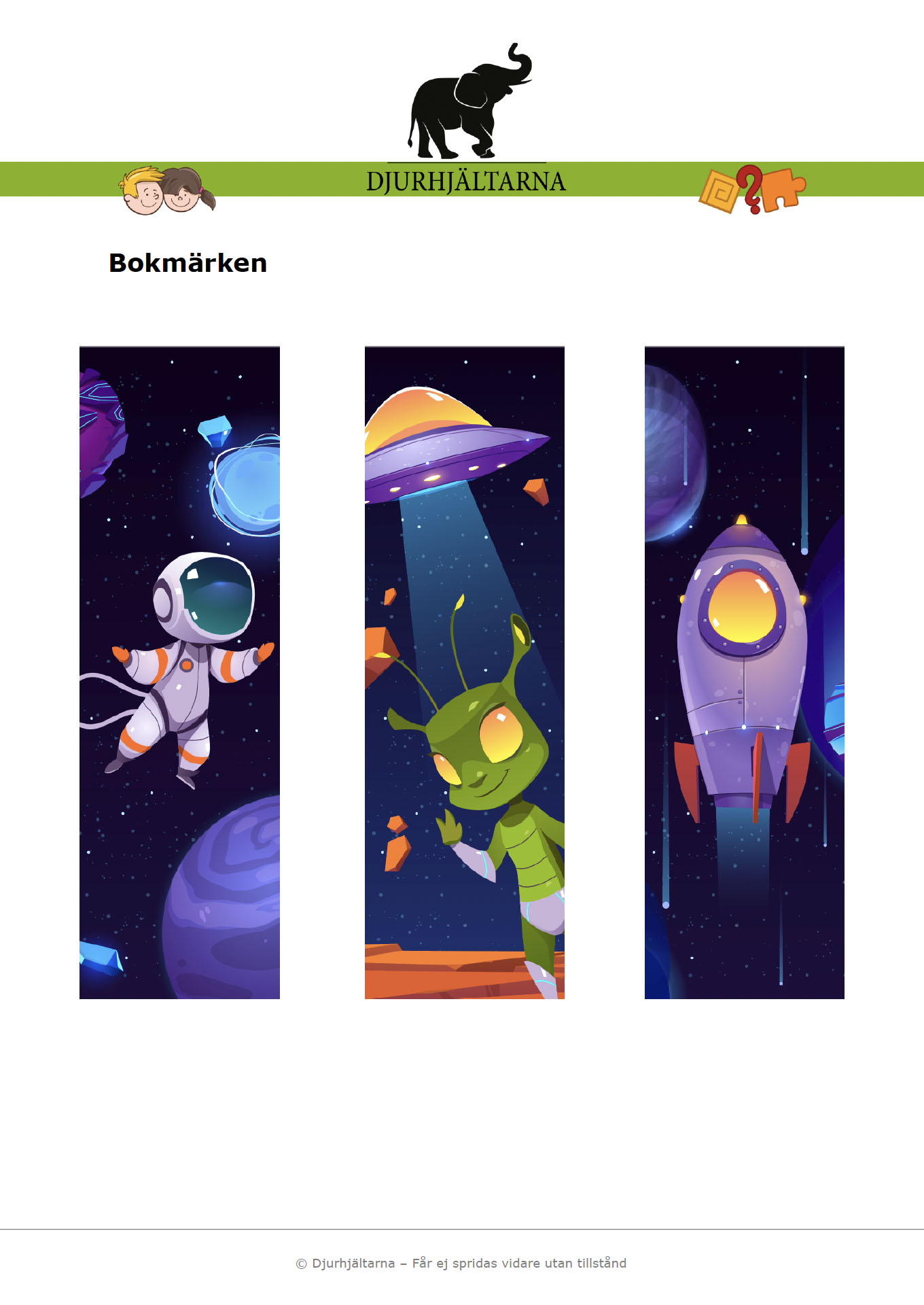 DOLD - Rymdpaket - Djurhjältarna