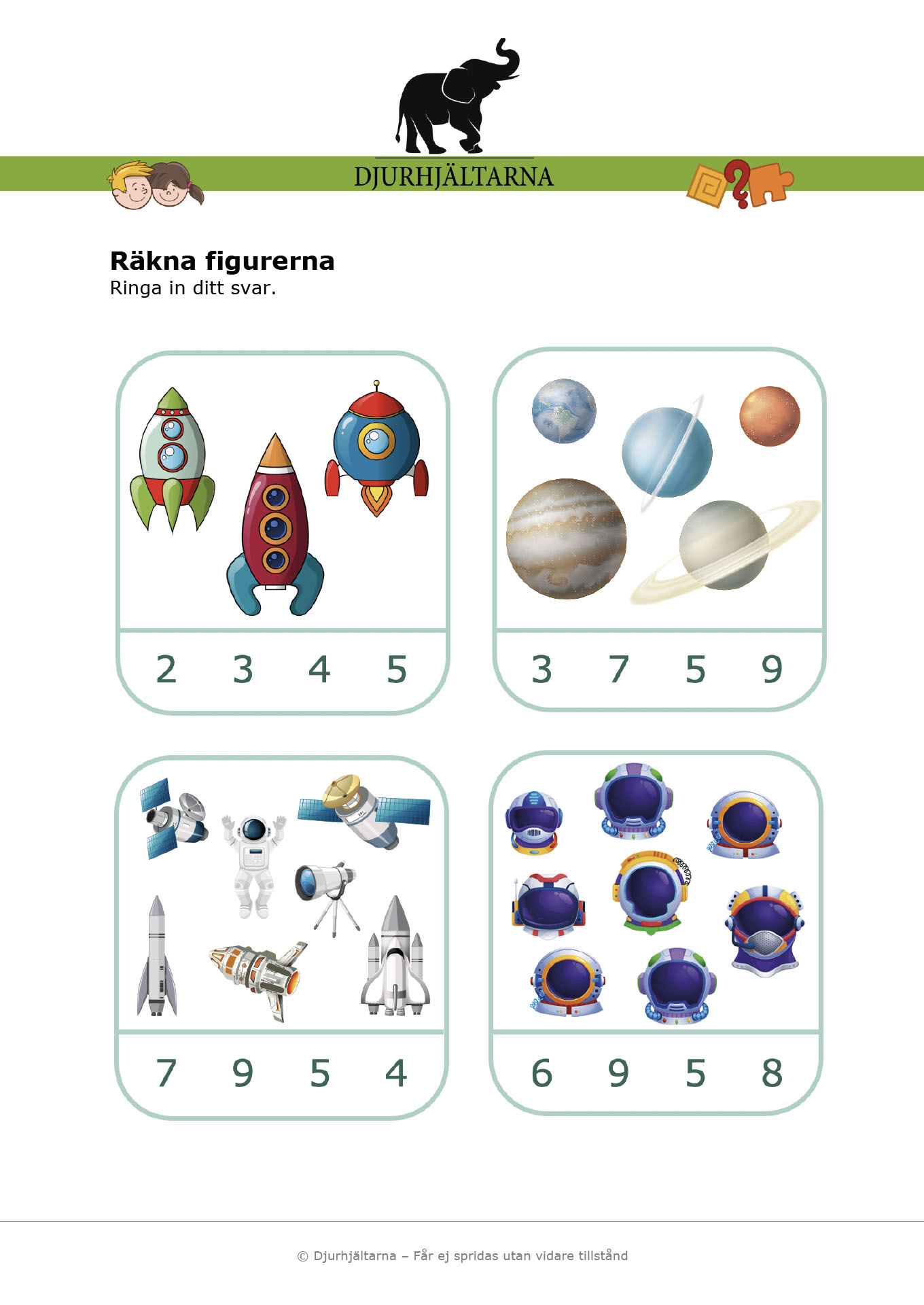 DOLD - Rymdpaket - Djurhjältarna