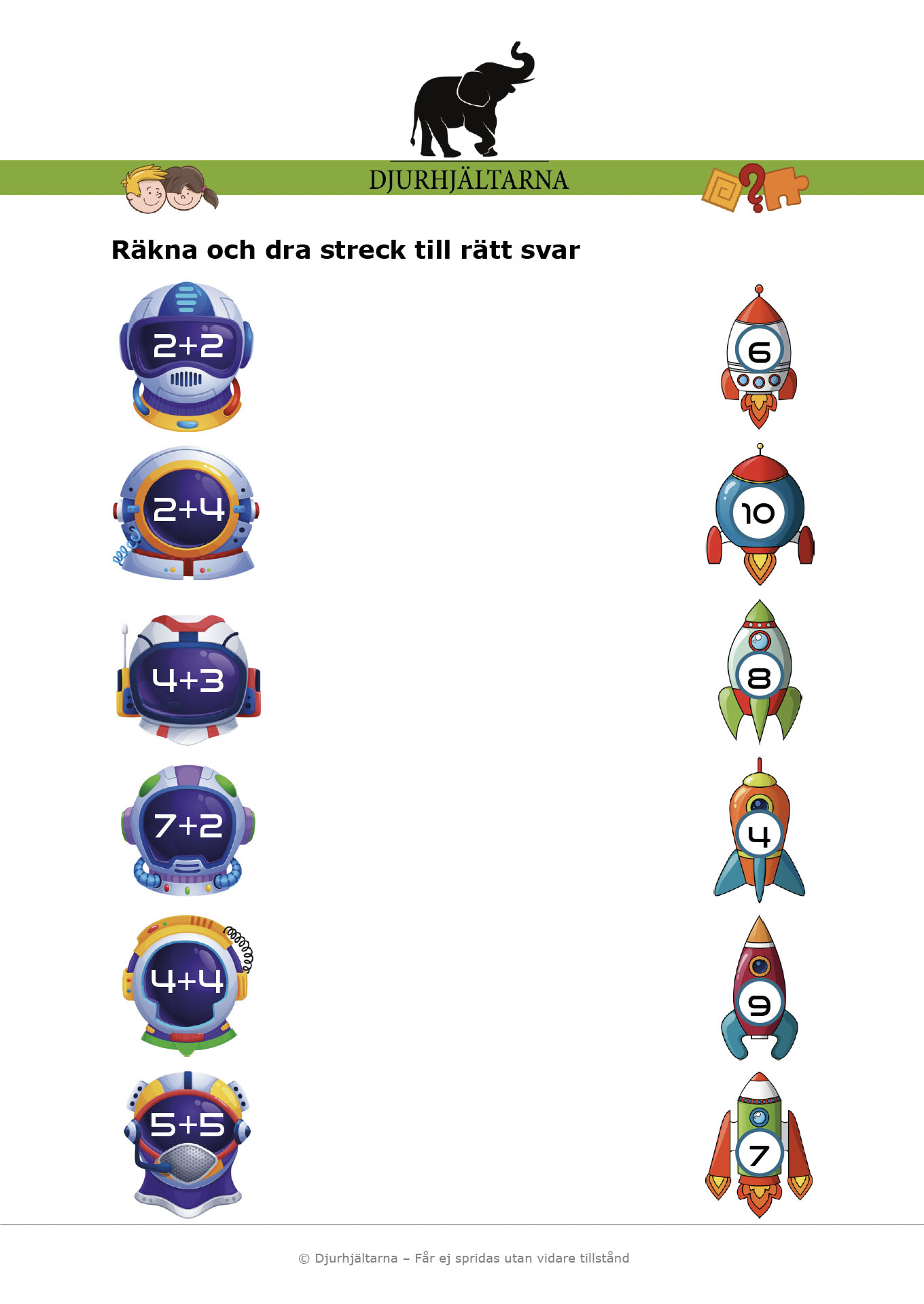 DOLD - Rymdpaket - Djurhjältarna